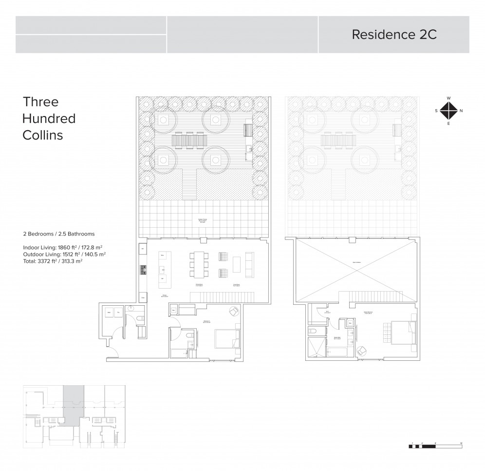 Floor Plan Model 2C, LineC at300 COLLINS, Miami Beach